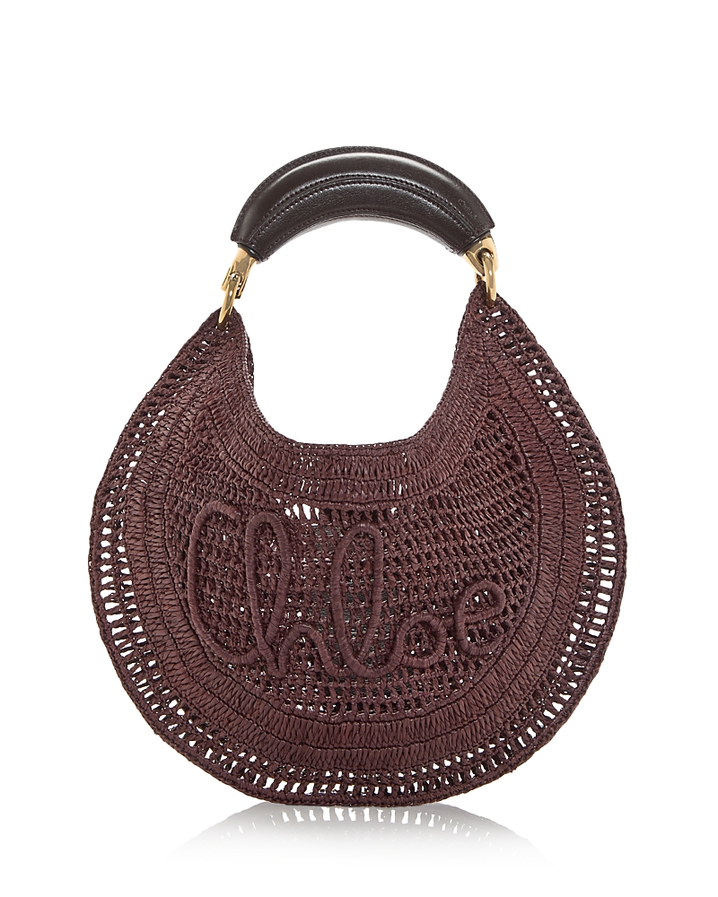 CHLOÉ Summer Banana Raffia Hobo Bag